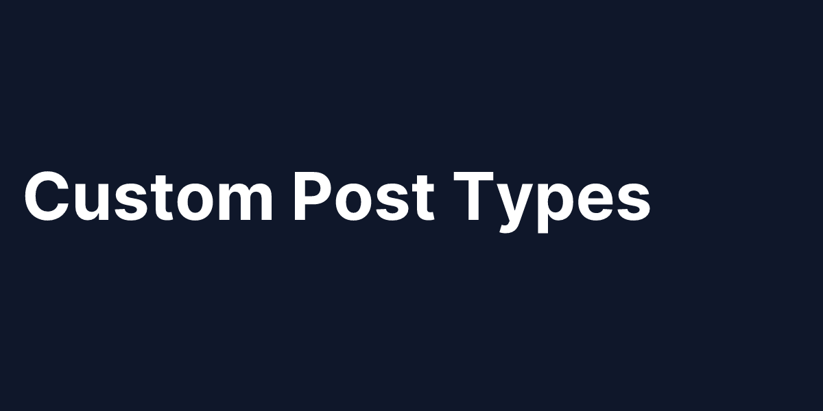 Custom Post Types - WPNuxt