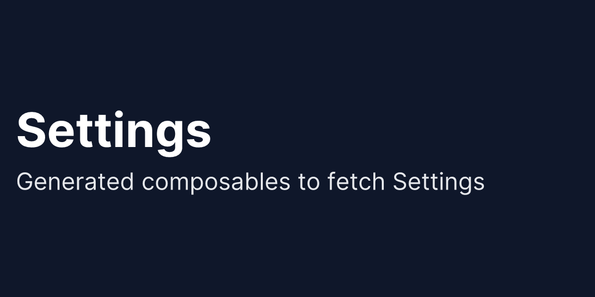 Settings - WPNuxt