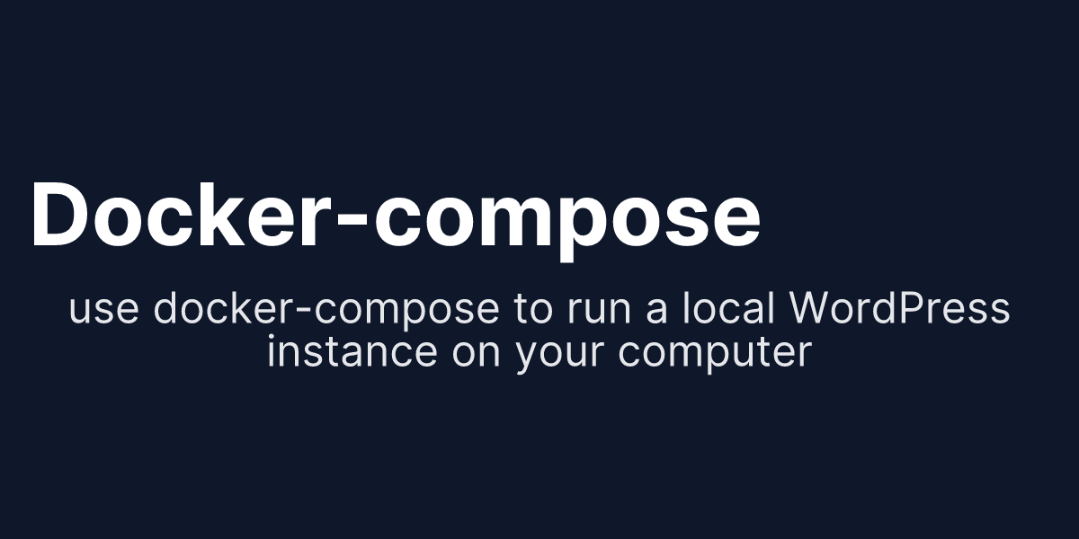 Docker-compose - WPNuxt Docker-compose - WPNuxt